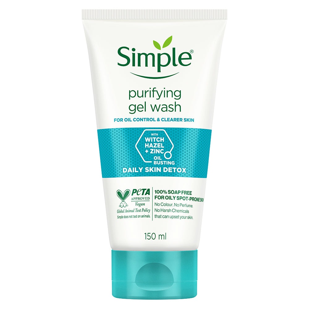 Simple Daily Skin Detox Purifying Facial Wash - 150ml | Detox Face Wash