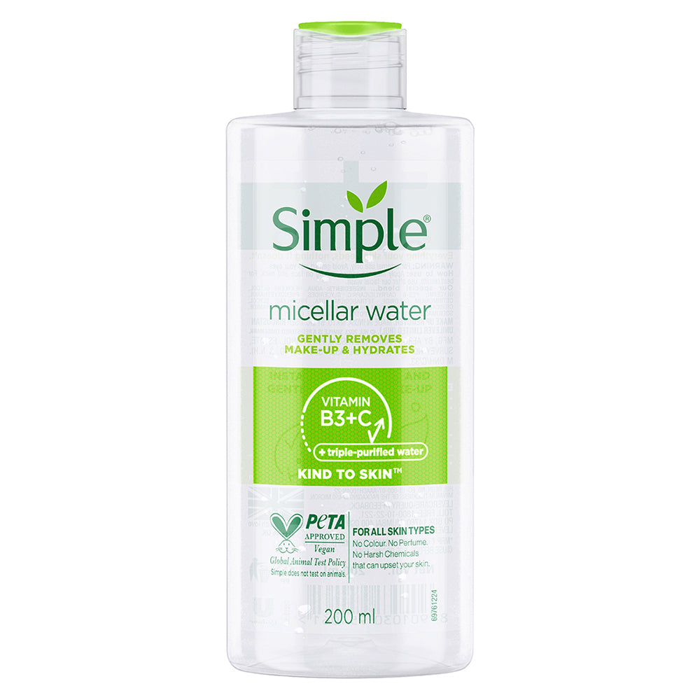 Simple Micellar Cleansing Water & Makeup Remover - 200ml