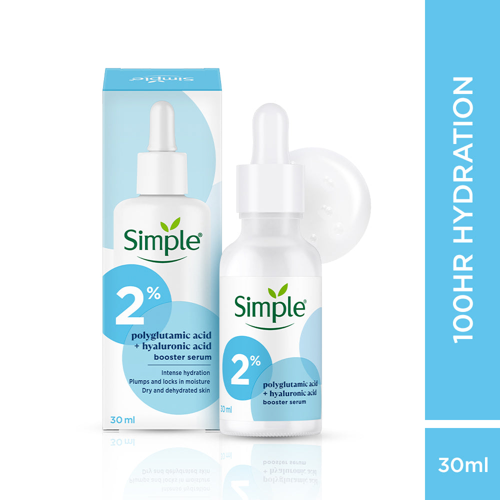 Simple 2% Hyaluronic Acid + Polyglutamic Acid Booster Serum | Simple ...