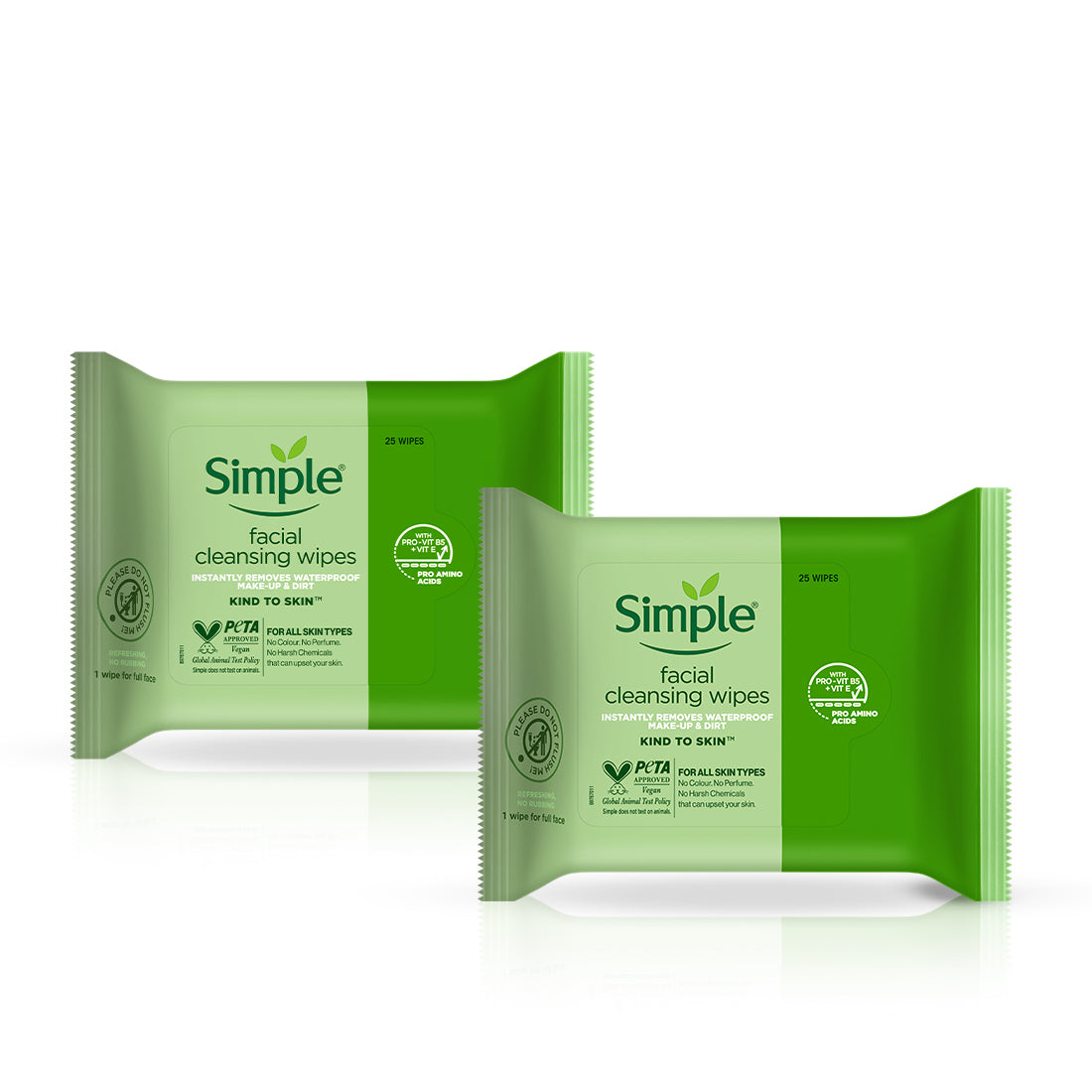 Facial Cleansing Wipes - Combo Pack Of 2 - (25 + 25 Wipes)